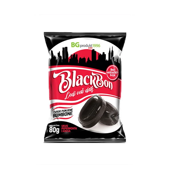 BG Produkt Tvrdo punjene bombone Blackbon 80g