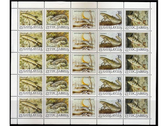 ZAŠTIĆENE ŽIVOTINJSKE VRSTE 1990 TABAK