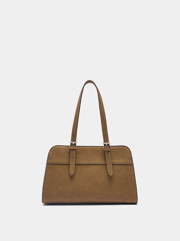 TOTE BAG WITH LEATHER-EFFECT