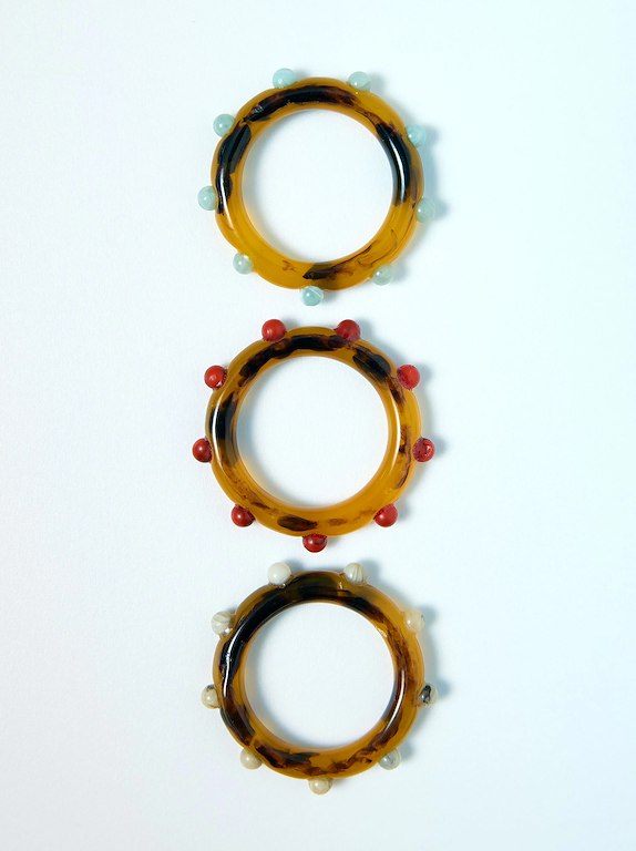 SET OF RINGS WITH TORTOISESHELL EFFECT