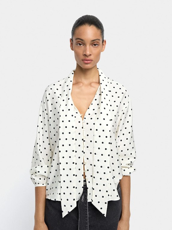 POLKA DOT PATTERNED SHIRT