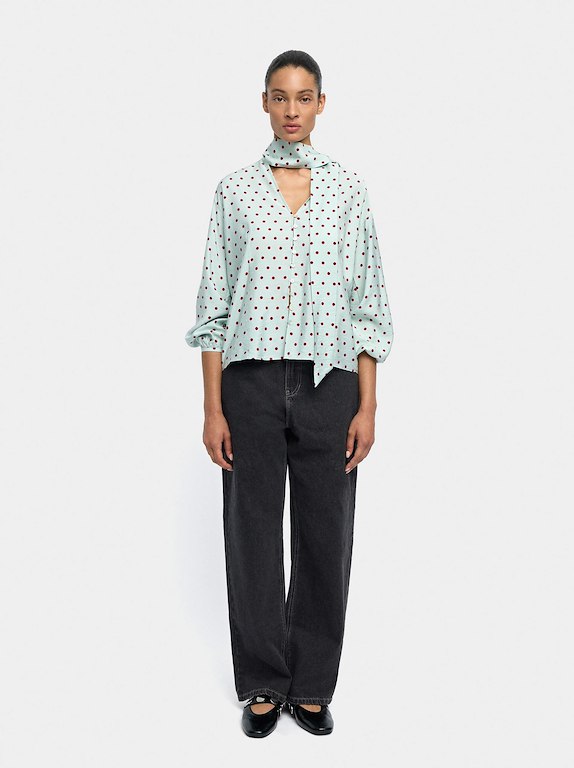 POLKA DOT PATTERNED SHIRT