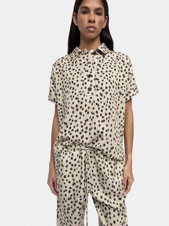 100% LYOCELL ANIMAL PRINT SHIRT