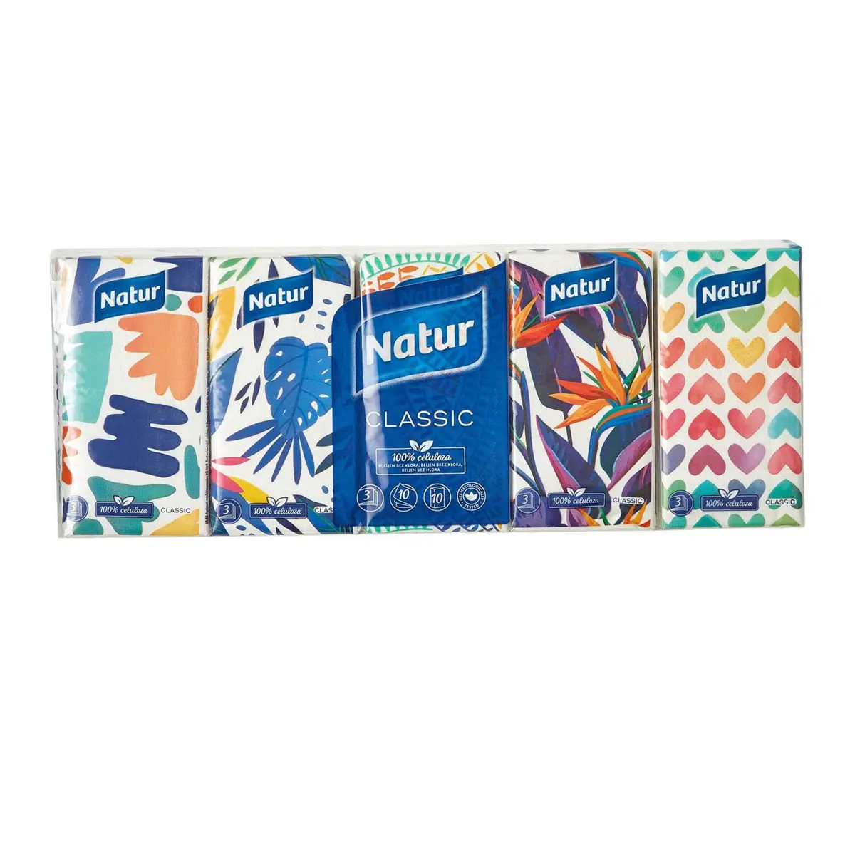 Natur Papirne maramice troslojne Classic, 10/1