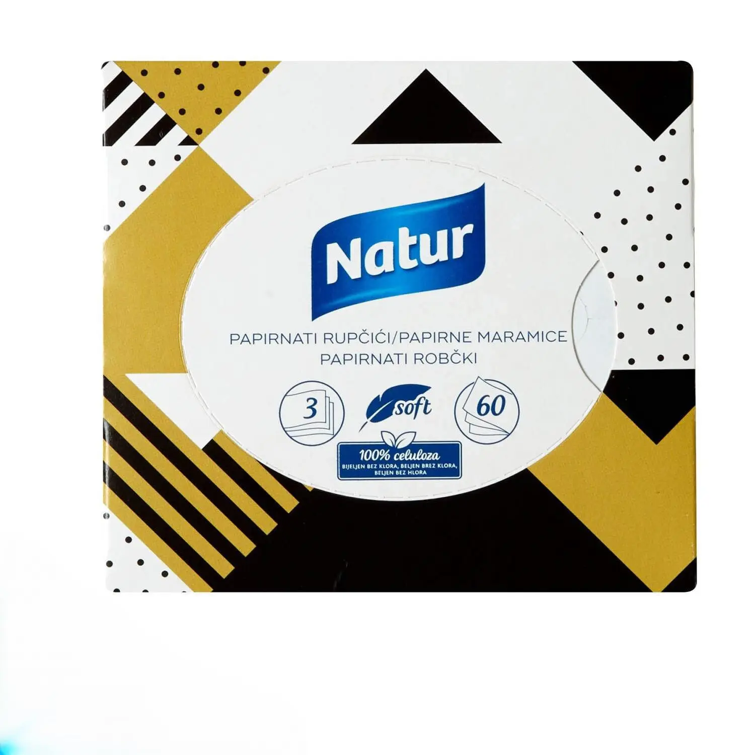 Natur Papirne maramice, Troslojne, 60 komada