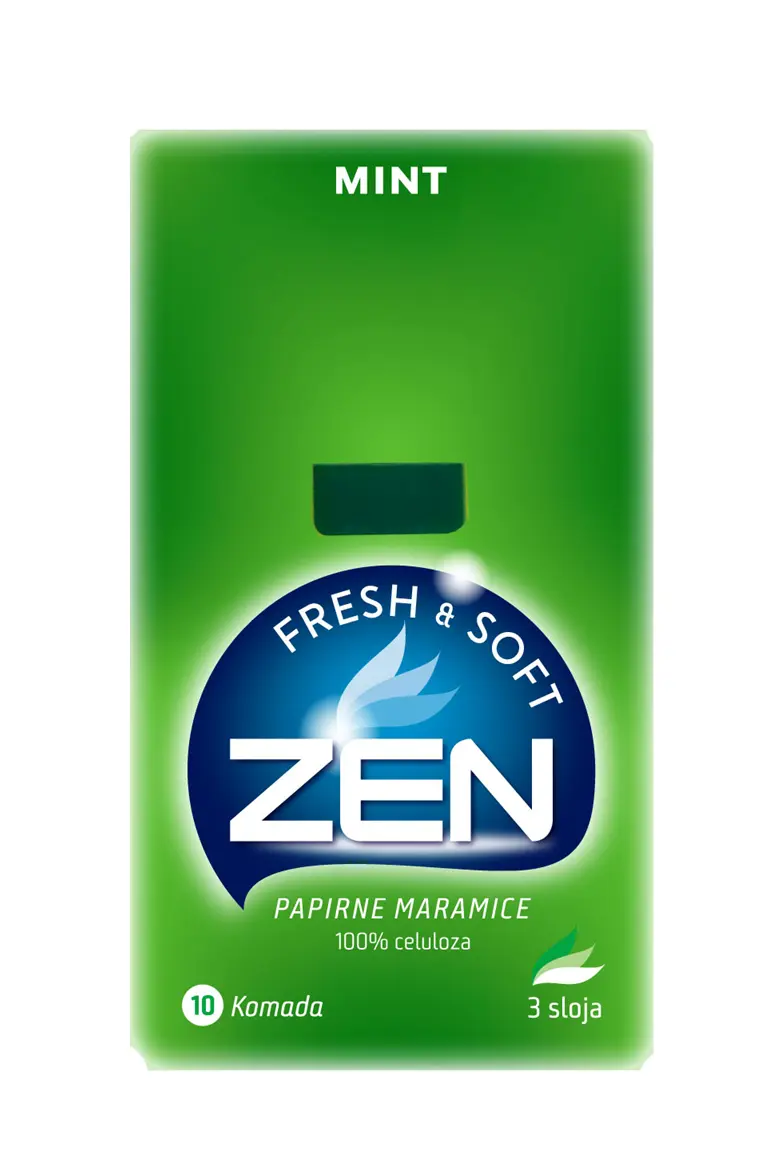 Zen Papirne maramice Mint, Troslojne