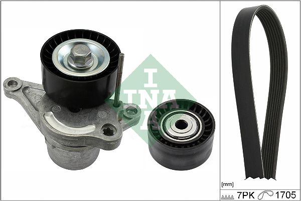 Garnitura klinastog rebrastog kaiša Schaeffler INA 529 0423 10