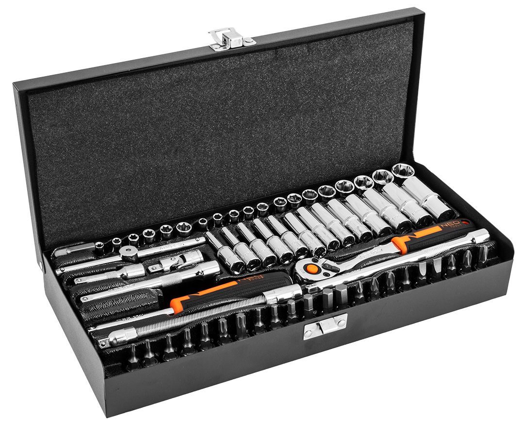 NEO Tools set nasadnih ključeva 1/4", 63kom