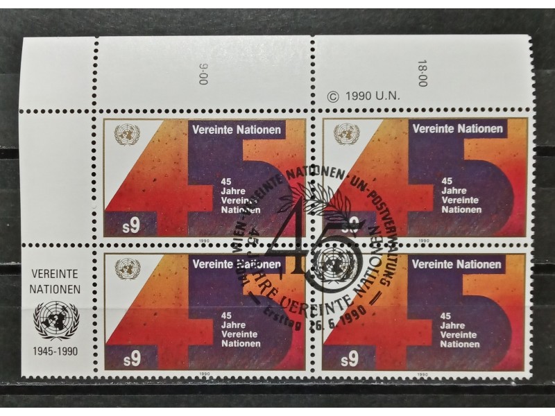 UJEDINJENE NACIJE VIENNA 1990 - 45 GODINA U.N.
