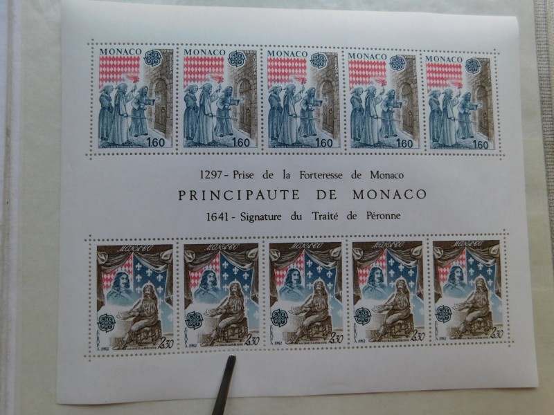 ** MONACO EUROPA 1982 BLOK **