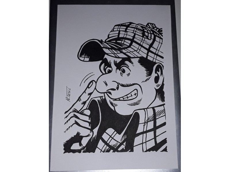 Crtez na hamer papiru 30 x 21,5 cm. - Alan Ford