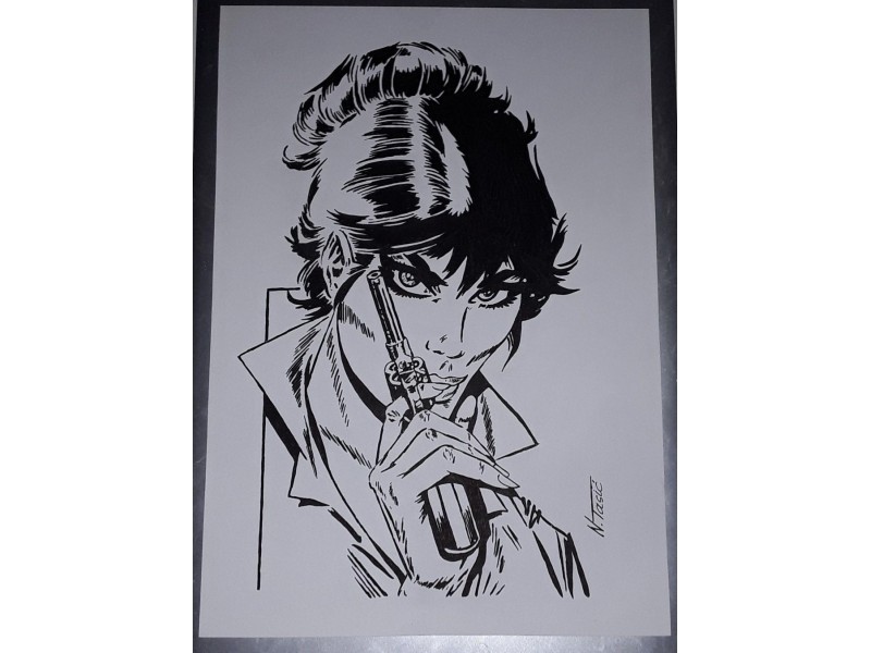 Crtez na hamer papiru 30 x 21,5 cm. - Modesti Blejz