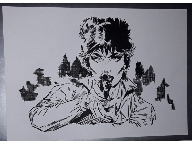 Crtez na hamer papiru 30 x 21,5 cm. - Modesti Blejz