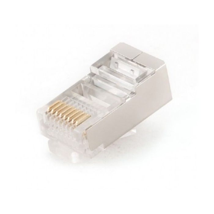 PLUG5SP/100 Gembird shielded modular 30u gold plated LAN konektor CAT5 FTP SFTP, RJ45(pak.100kom)