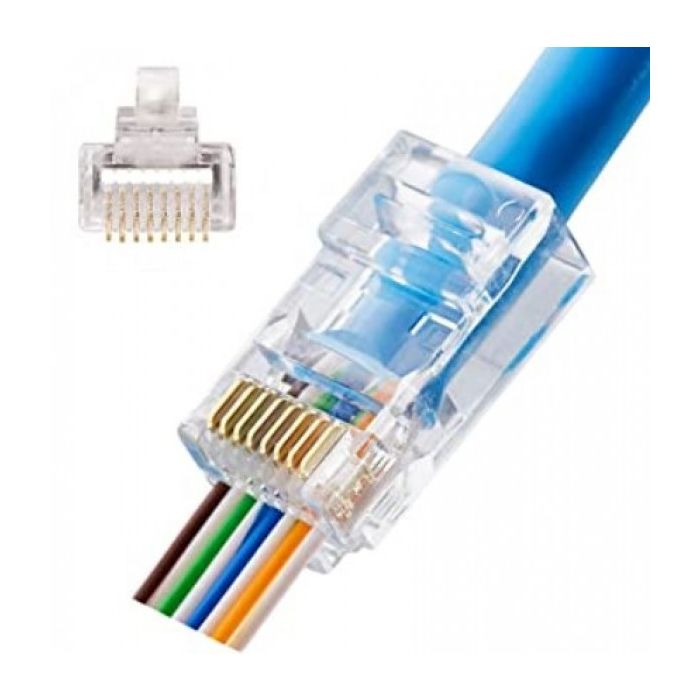 LC-PTF-01/100 CAT6 LAN UTP kategorije 6 EZ PROLAZNI KONEKTOR PNP88FZv2-R RJ45 (100 komada pakovanje)