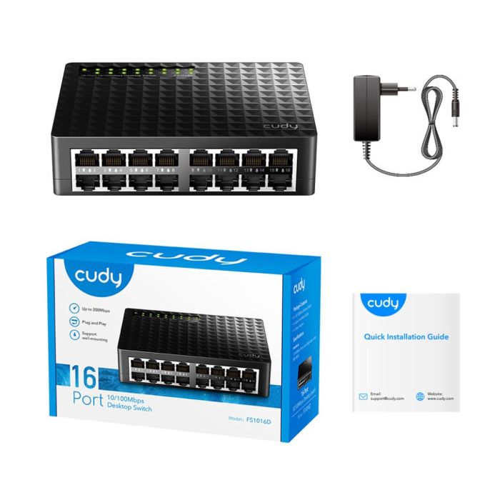 Cudy FS1016D 16-Port 10/100M Base-TX Port Switch