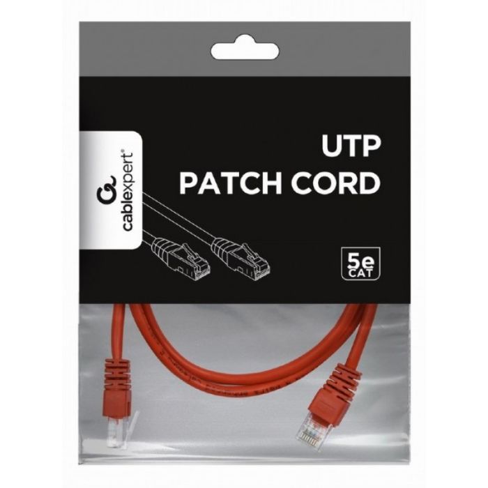 PP12-1M/R Gembird Mrezni kabl, CAT5e UTP Patch cord 1m red