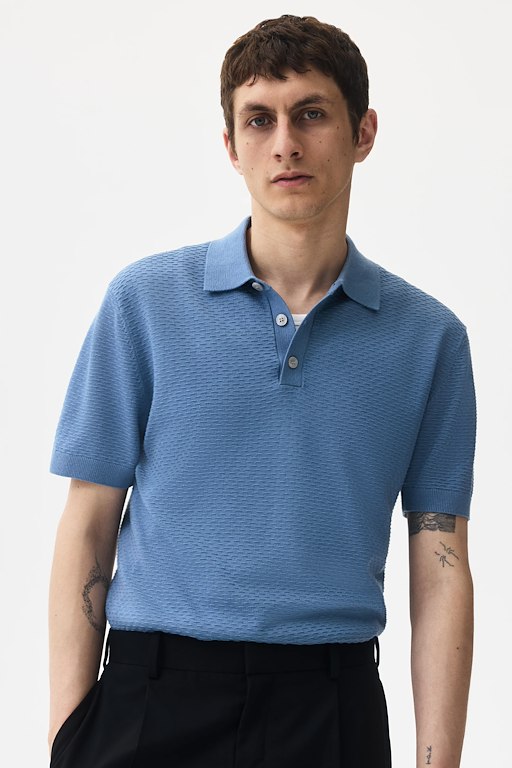 RELJEFNA POLO MAJICA SLIM FIT