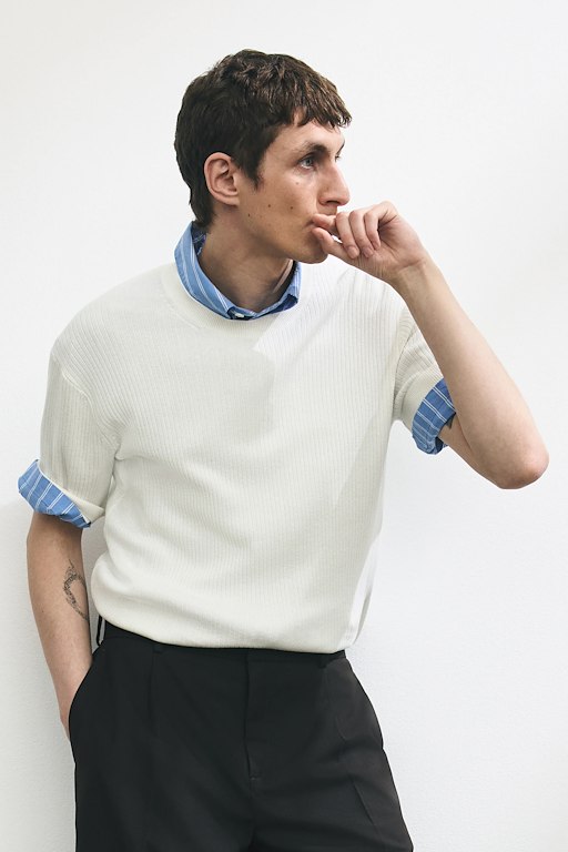 MAJICA OD REBRASTOG PLETIVA SLIM FIT