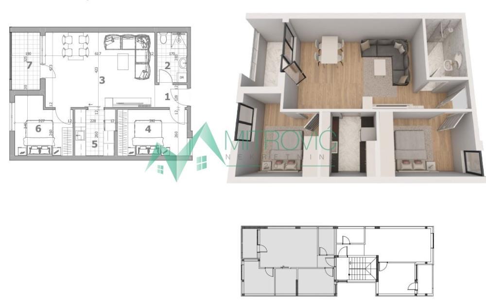 Trosoban stan na prodaju, 60m2, 122.790€