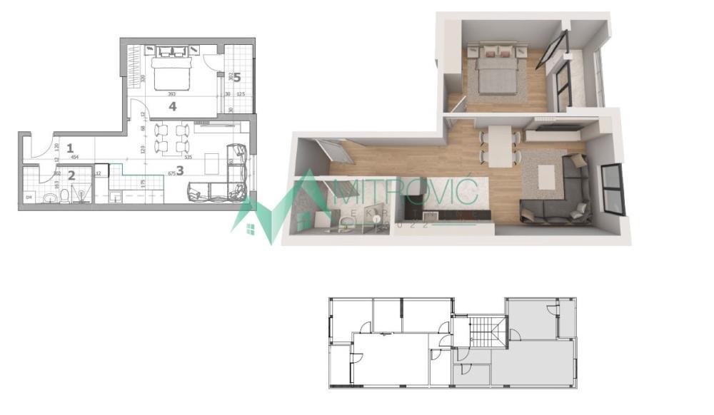 Jednoiposoban stan na prodaju, 44m2, 92.960€