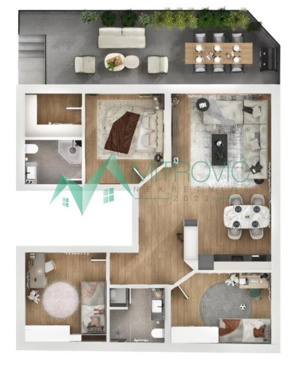 Troiposoban stan na prodaju, 72m2, 232.265€