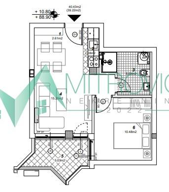 Dvosoban stan na prodaju, 39m2, 109.070€