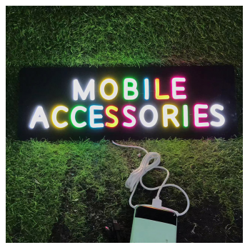 NEON svetleci reklamni znak Mobile Accessories