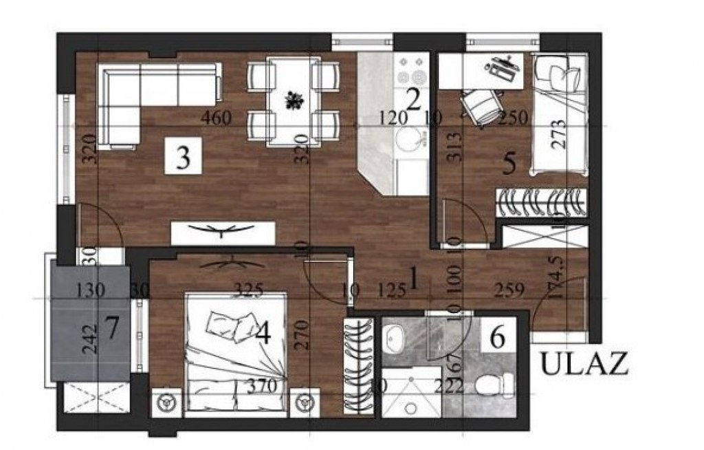 NOVI SAD - GRBAVICA - 45. 51 m2