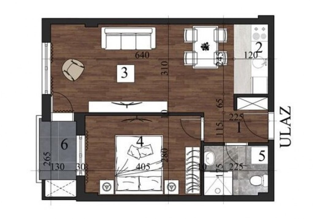 NOVI SAD - GRBAVICA - 43. 09 m2