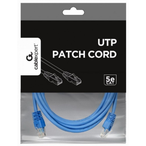 PP12-3M/B Gembird Mrezni kabl, CAT5e UTP Patch cord 3m blue