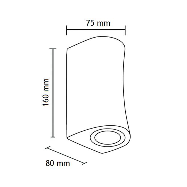 BB Link Zidna lampa SIVA 2XGU10 IP65 B