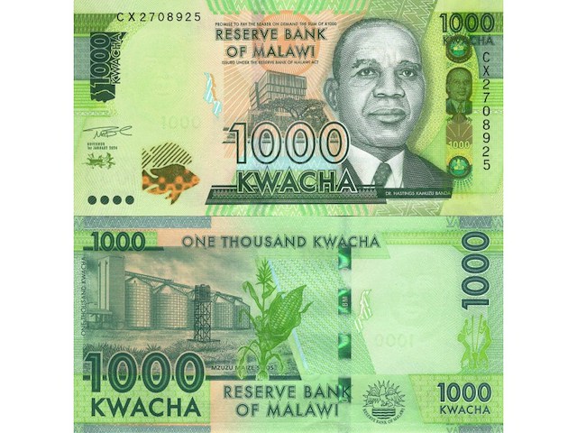 MALAWI 1000 Kwacha 2024 UNC, P-67