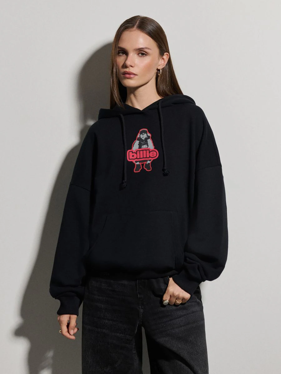 Dukserica sa kapuljačom i printom Billie Eilish