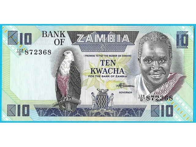 Zambia 10 kvanča 1986-1988