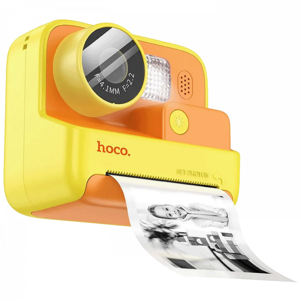 hoco. DečiJa kamera sa štampačem, 2'' IPS LCD, 720p, microSD - DV200 Yellow