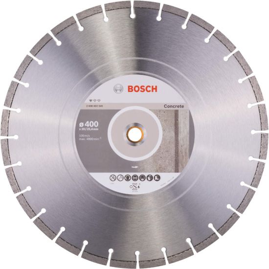 Bosch dijamantska rezna ploča za beton Standard for Concrete 400 x 20/25,40 x 3,2 x 10 mm - 2608602545