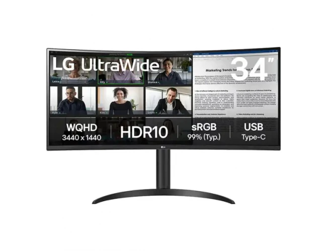 LG UltraWide 34WR55QK-B VA zakrivljeni monitor 34"