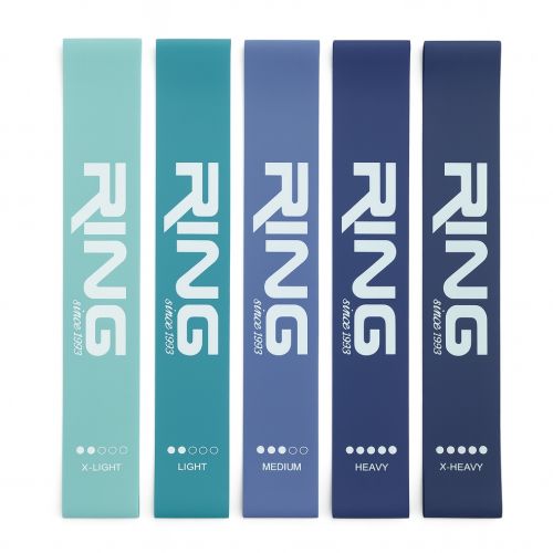 RING mini band set 5 blue (MINI BAND-SET 5 BLUE XL+L+M+H+XH)-RX MINI BAND SET 5 BLUE