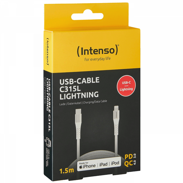 (Intenso) USB kabl za smartphone, USB type C to Lightning, 1.5 met. - USB-Cable C315L