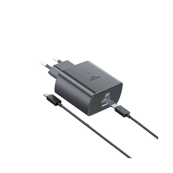 TRANYOO Kućni punjač T-SA7C 45WPD+KABL Type-C na Type-C 60W, crna