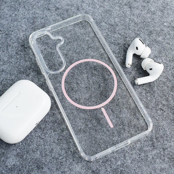 Maska za Samsung A16 5G/ A166B Mag Case Clear Slim roze