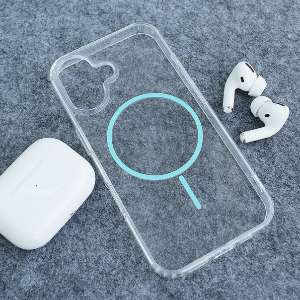 Maska za iPhone 16 Mag Case Clear Slim plava