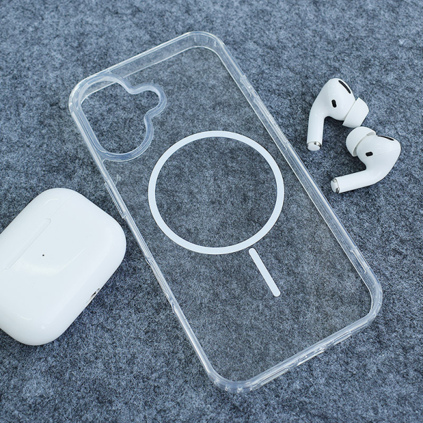 Maska za iPhone 16 Mag Case Clear Slim bela