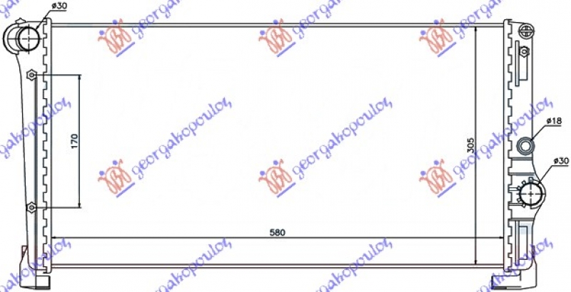 HLADNJAK MOTORA 1.3JTD (58x31x3.8) (MARELLI TIP) (MARELLI)