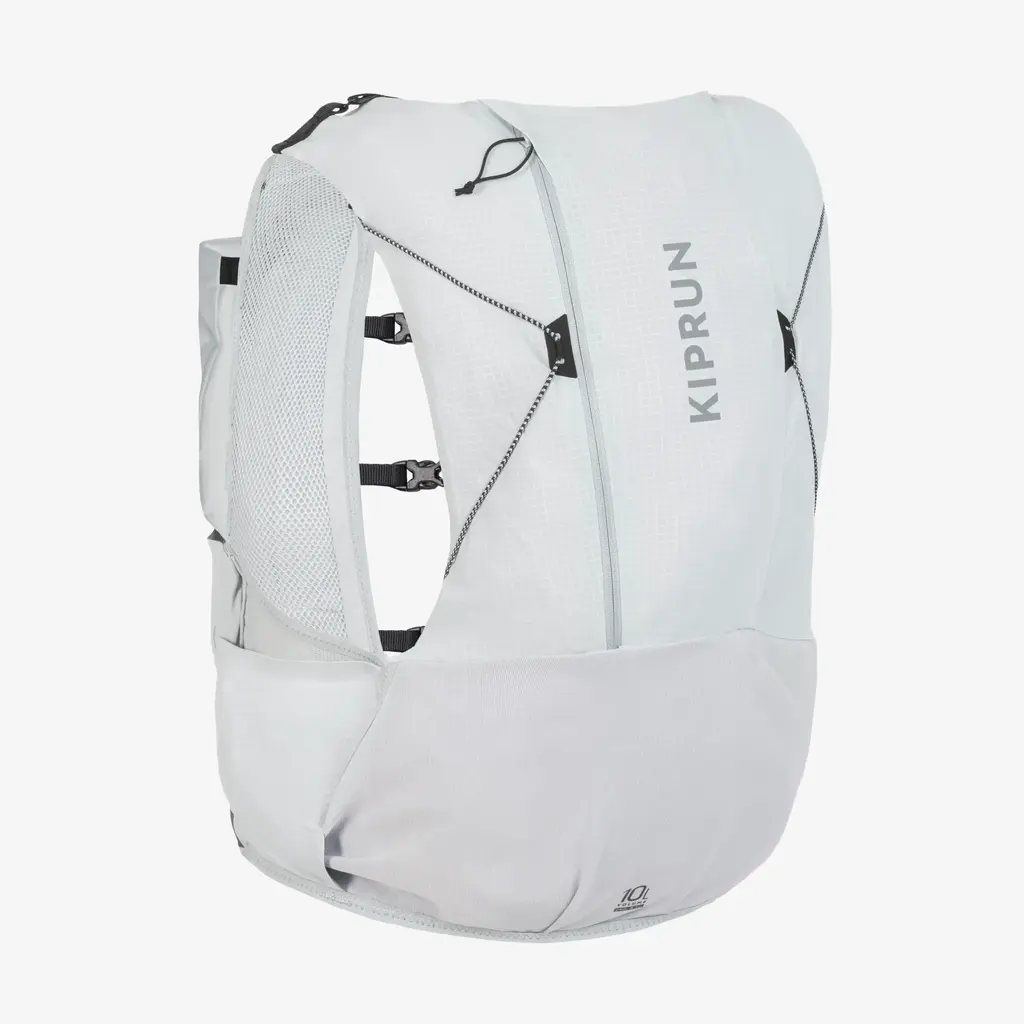 Ranac za trail trčanje Kiprun 900 od 10 L sa mehurom za vodu od 1 L - sivi