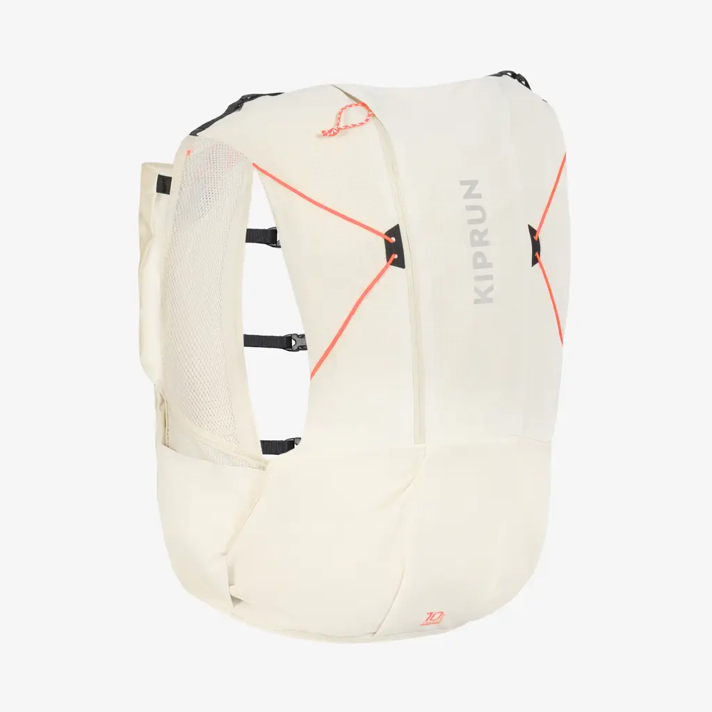 Ranac za trail trčanje Kiprun 900 od 10 L sa mehurom za vodu od 1 L - bež