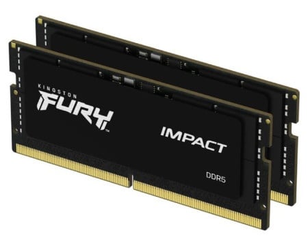 Kingston sodimm ddr5 32gb (2x16gb kit) 6000mt/s kf560s38ibk2-32 fury impact black xmp