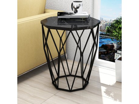 HANAH HOME Pomoćni stočić Sofya Black Marble