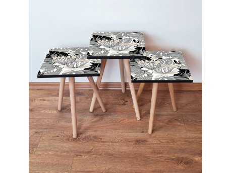 HANAH HOME Set 3 stočića 3Shp213 White